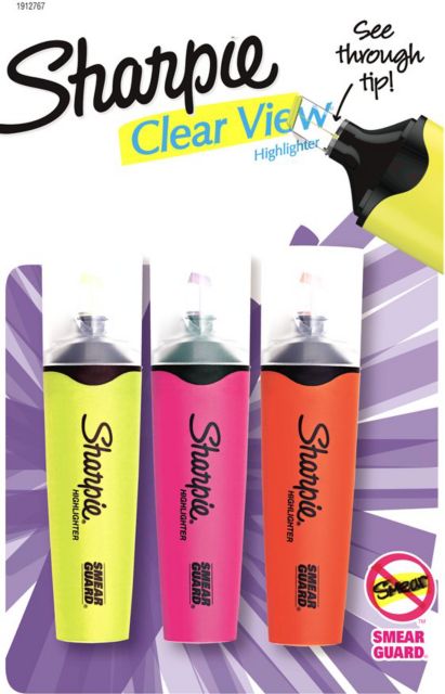 SHARPIE 3 ASSRT CLEARVW HILITE | Sharpie | CUNY Borough of Manhattan ...